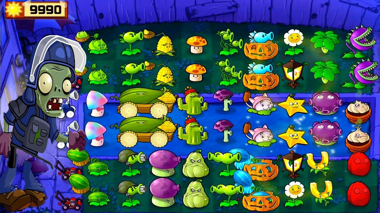 9M Plant vs Zombie Hacker 990 Zombies In Survival __ Plants vs zombies ...