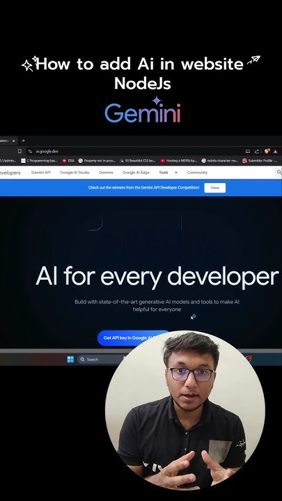 How to integrate AI with Node.js using Google Gemini | Add Ai in your website - YouTube