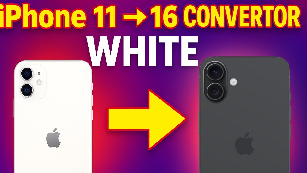 “iPhone 11 to iPhone 16 Convertor White | Back Housing Conversion Kit ...