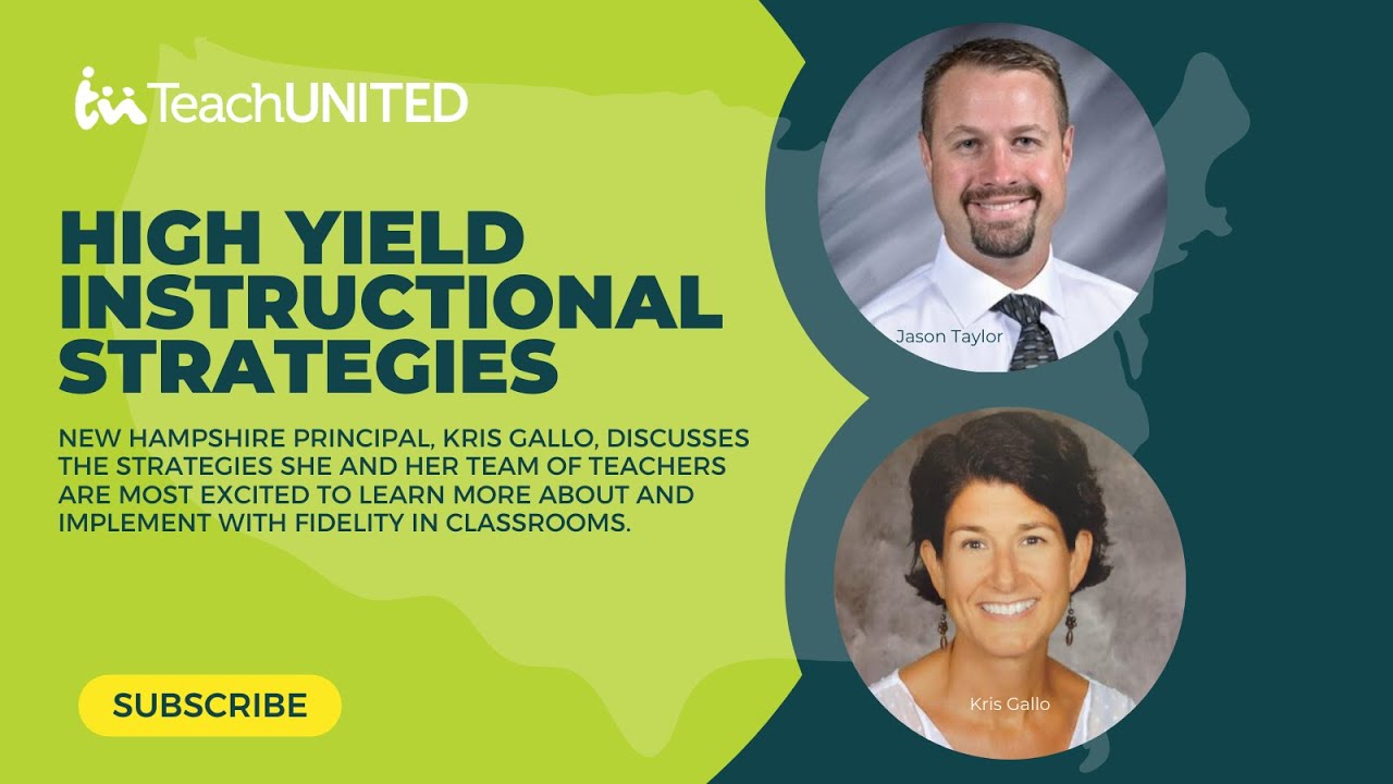 High Yield Instructional Strategies: TeachUNITED + Christa McAuliffe ...