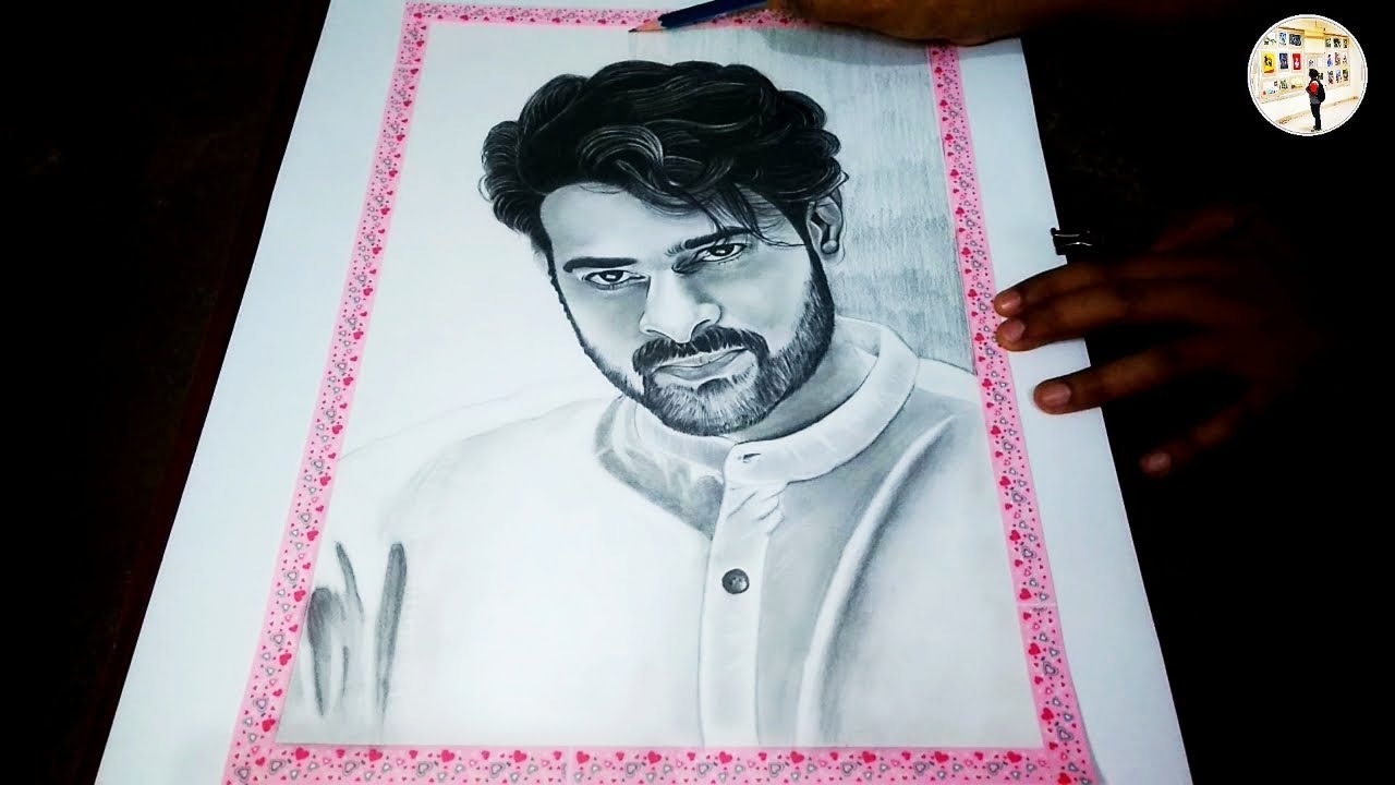 Prabhas drawing | Prabhas sketch step-by-step for beginners ...