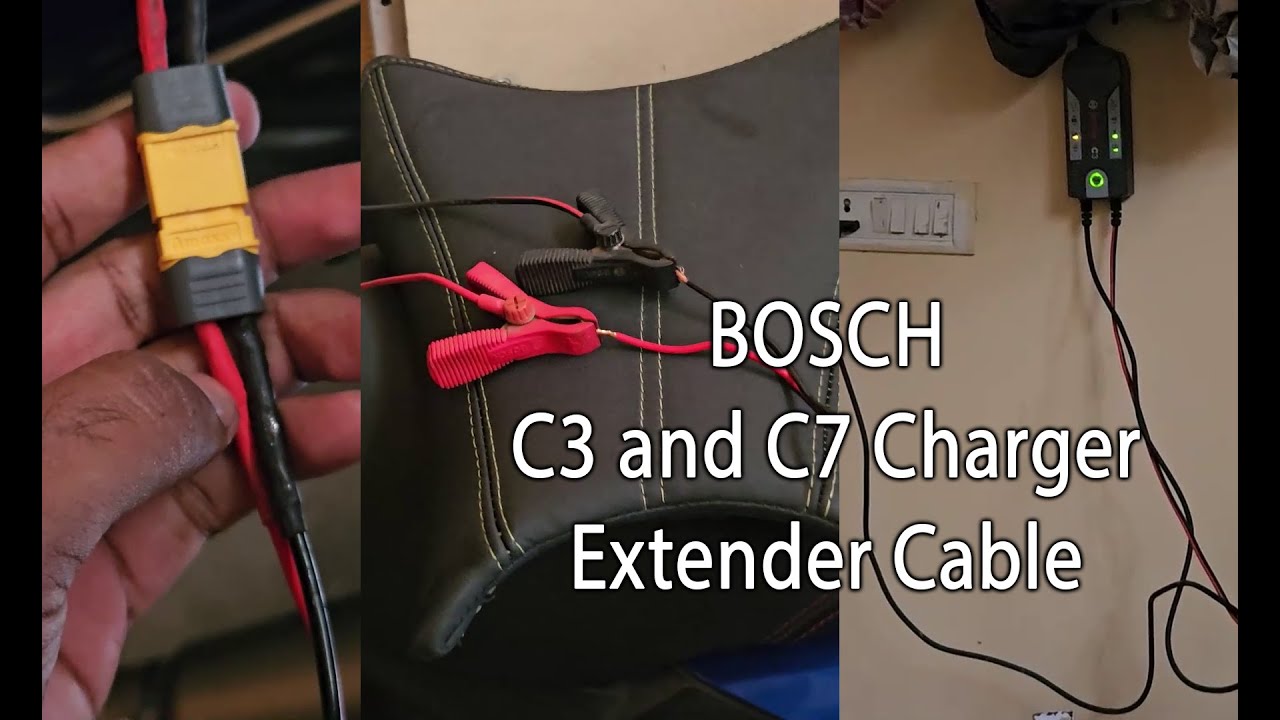 Bosch C3 C7 Charger Wire Extender - YouTube