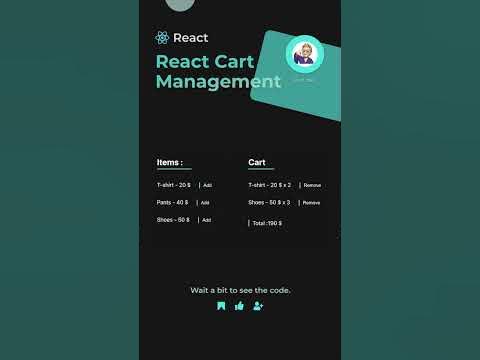 React Cart Management - YouTube