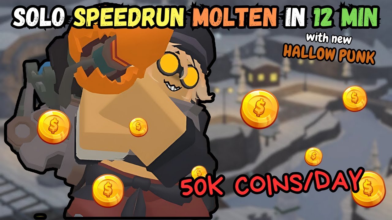 SOLO Speedrun MOLTEN Mode in 12 MINS | Using NEW Hallow Punk | TDS ...