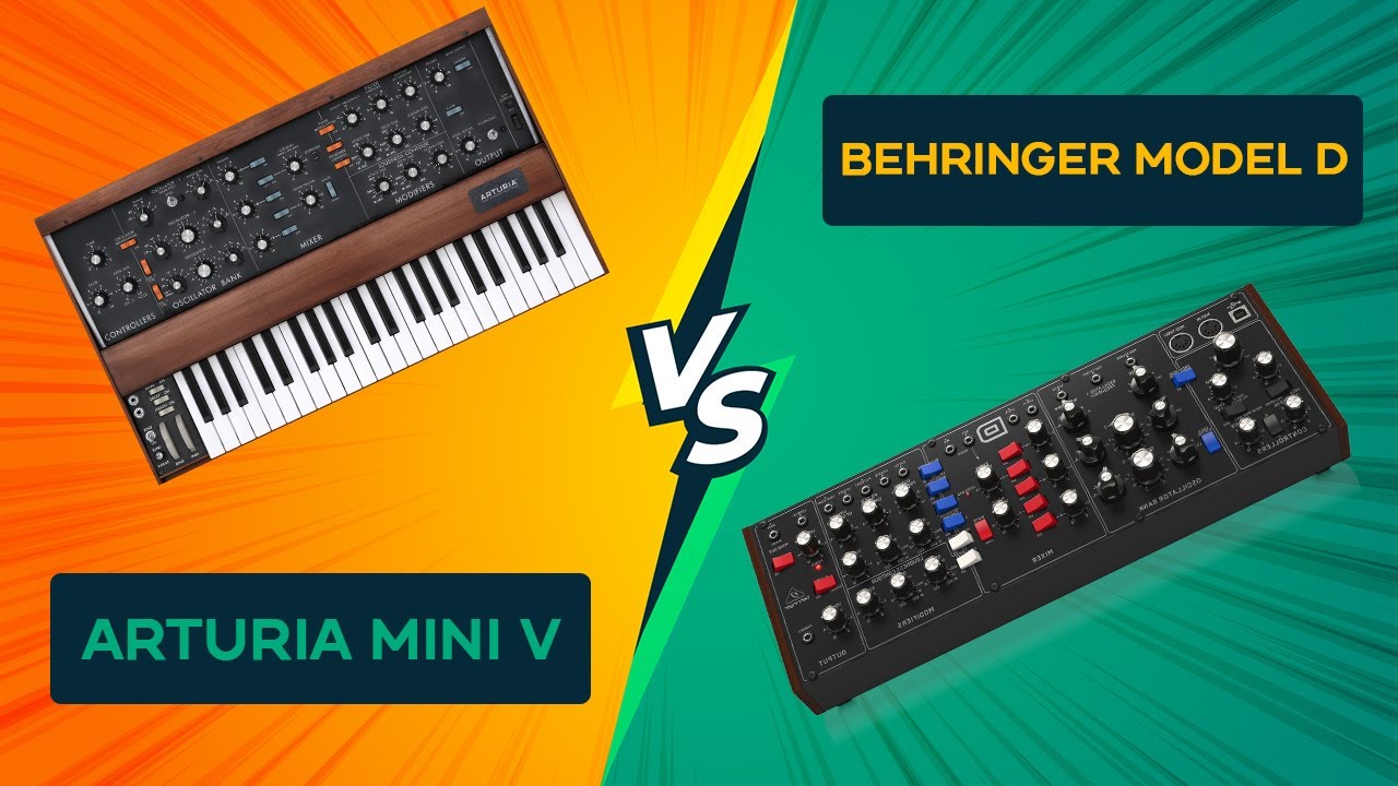 Comparaison : Behringer Model D vs Arturia Mini V en Francais - YouTube