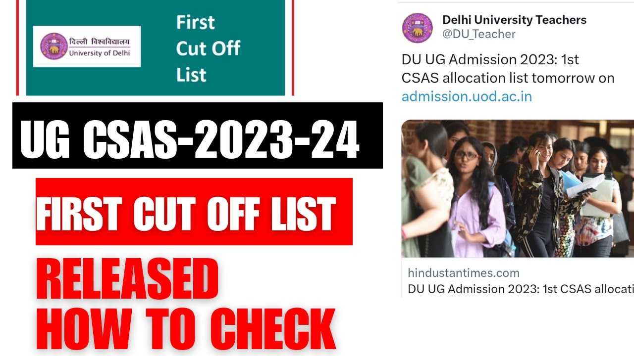 Du ug CSAS-2023-24 first allocated list declared |CSAS-2023-24 first ...