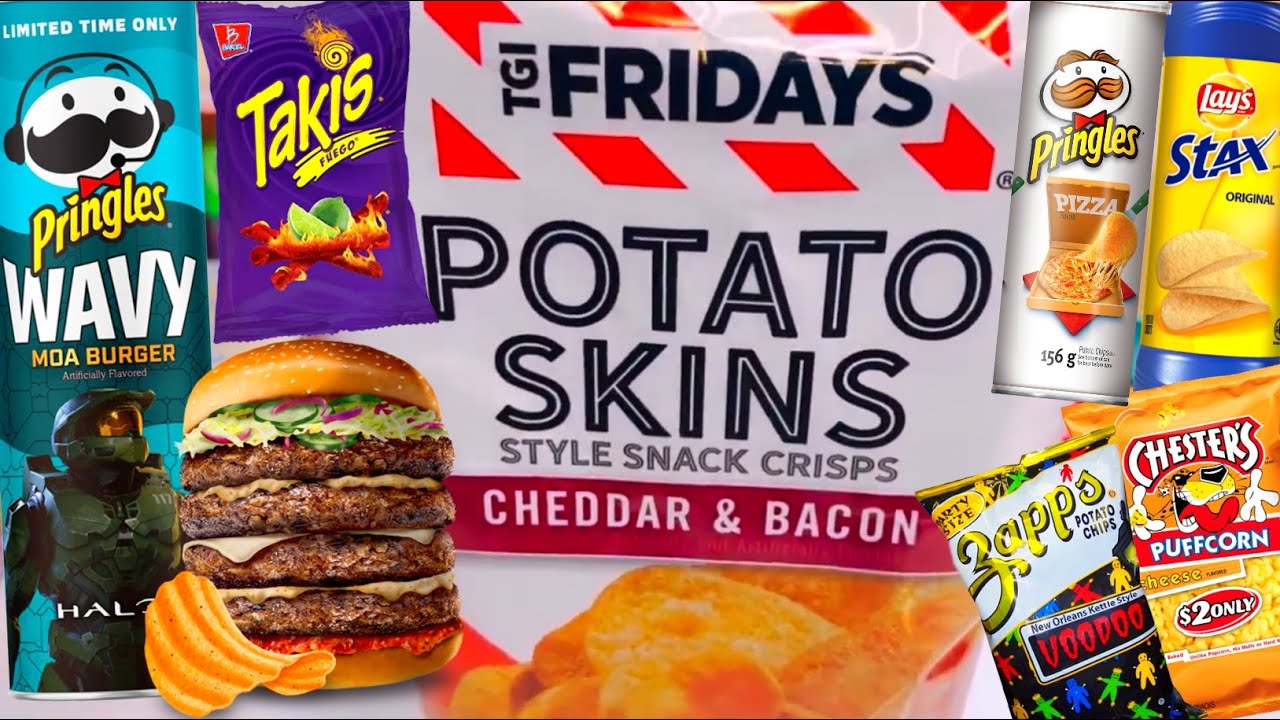 New ALL CHIPS 101 Opening Takis Lays Pringles Cheetos Bugles Cheddar ...