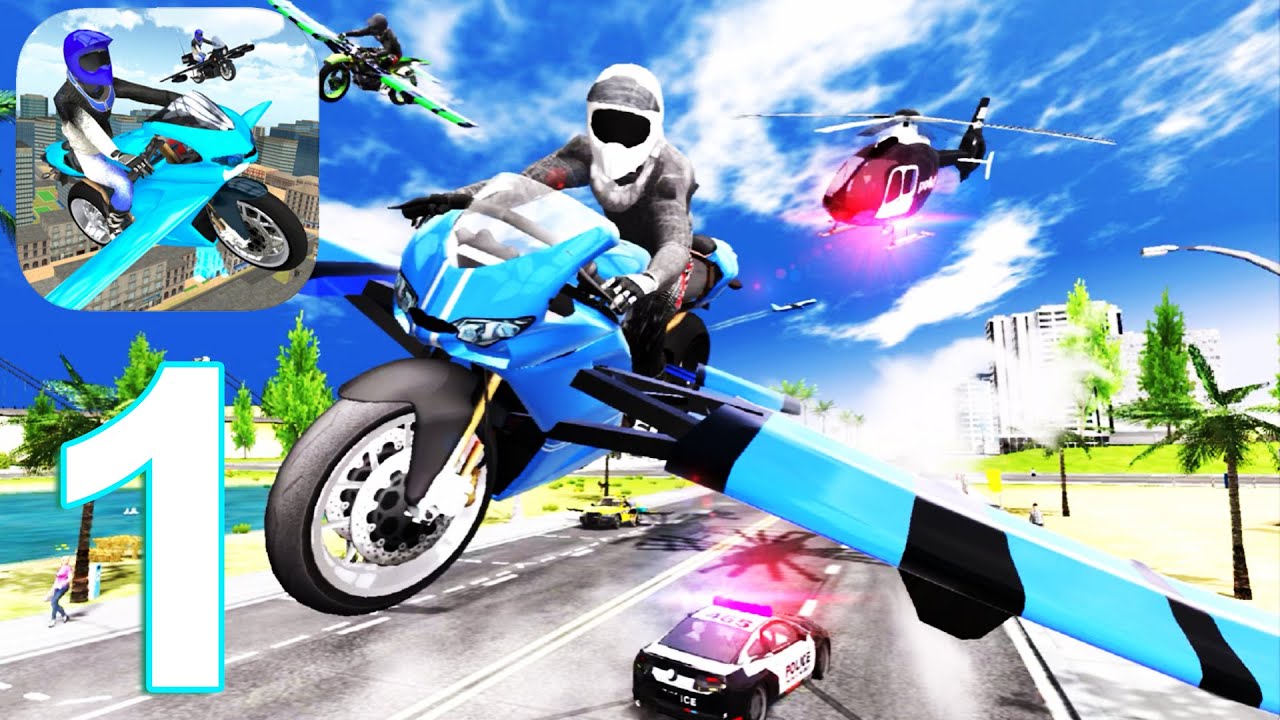Flying Motorbike Simulator Gameplay Walkthrough Part 1 (IOS/Android ...