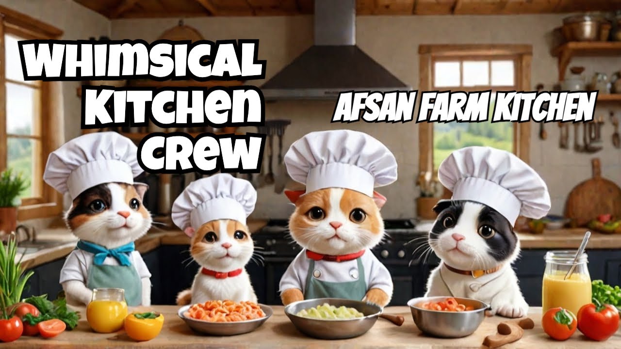 The cutest pets cook in a healthy farm kitchen - YouTube