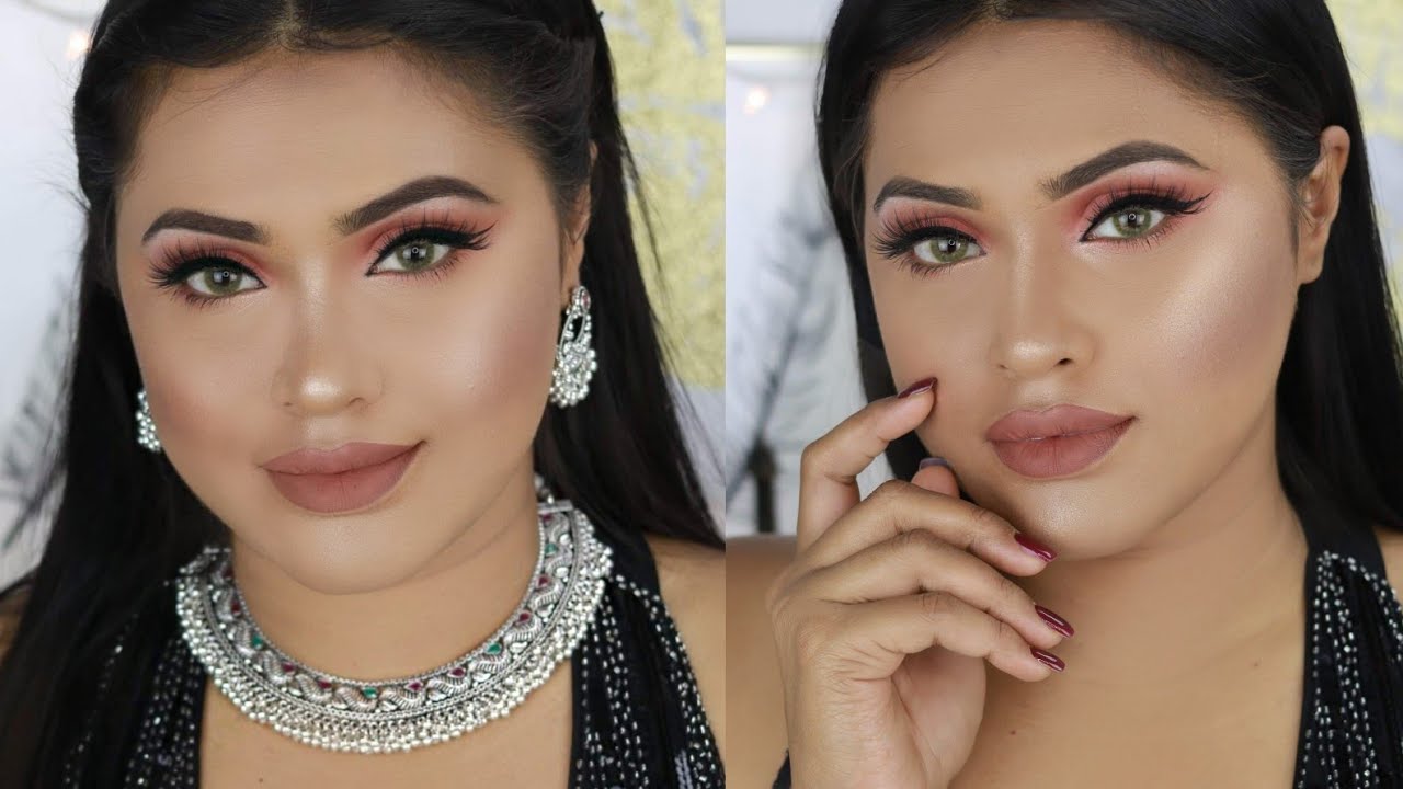 Indian Party Makeup & Hair| DIWALI 2019| Simple Indian Party Makeup ...