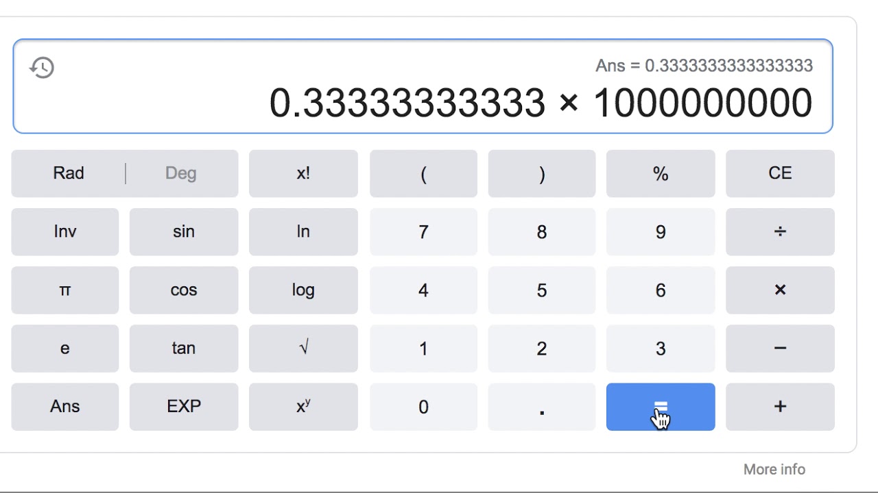infinitely repeating decimal - YouTube