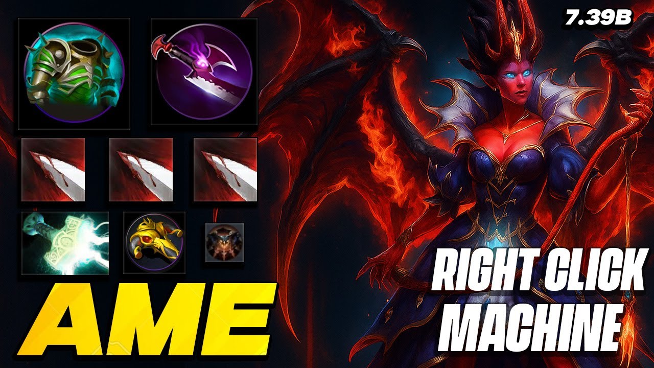 Ame Queen of Pain Hard Carry Gameplay - Dota 2 PRO POV 7.39b (XG vs ...