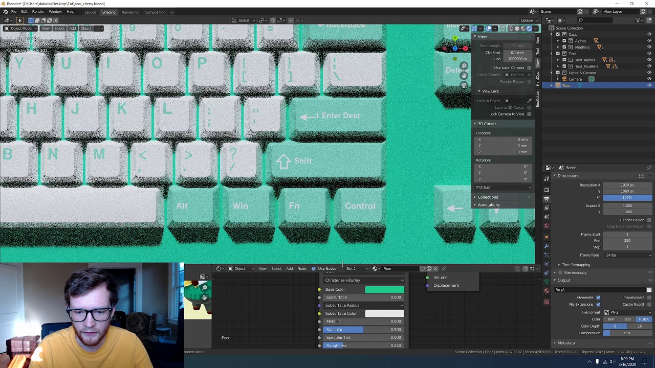 How to render keycaps in blender - April 2020 update - YouTube