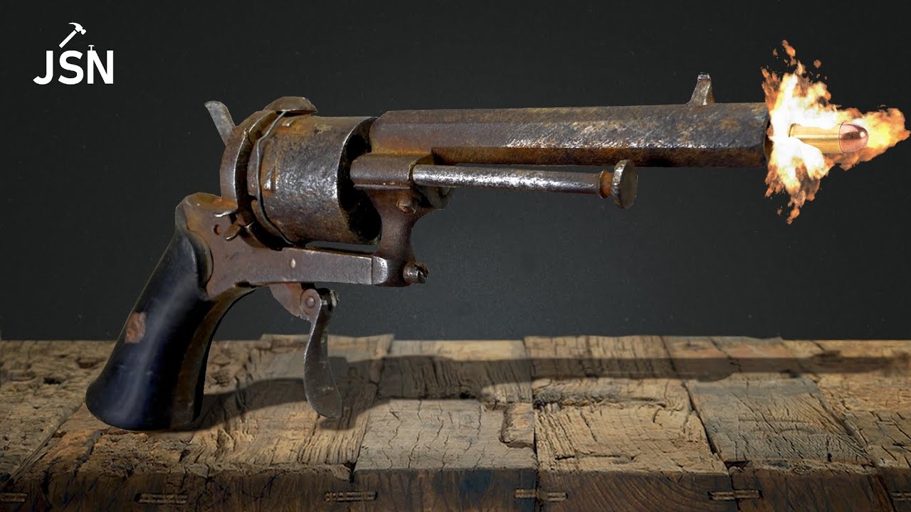 Dazzling restoration of an antique Revolver 170 years old - YouTube