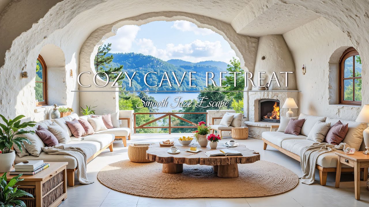 Mediterranean Lake View 🌿 Smooth Jazz for Calm & Focus - YouTube