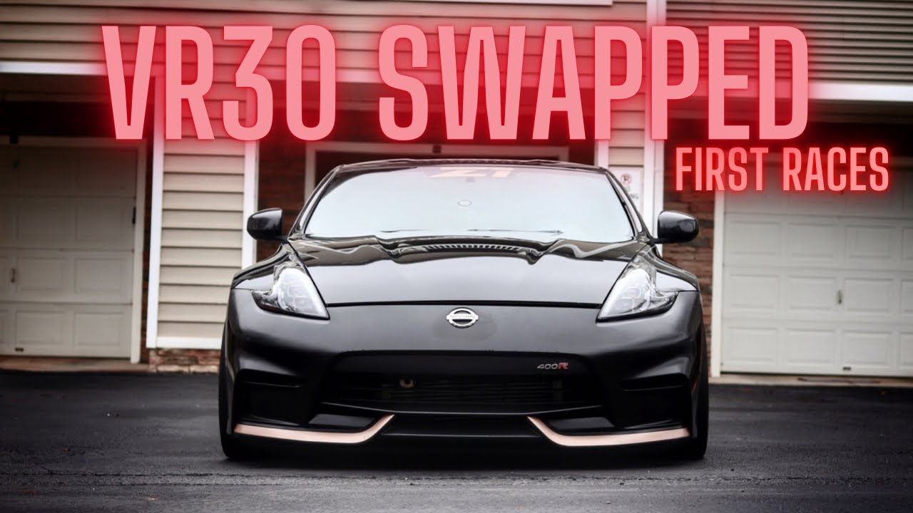 VR30 Swapped 370z Get Its First Race! | First Impressions - YouTube