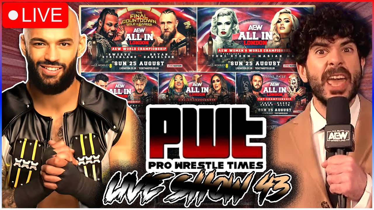 PWT Live Show #43 - AEW ALL IN Watch Along, Jim Cornette & Brian Last ...