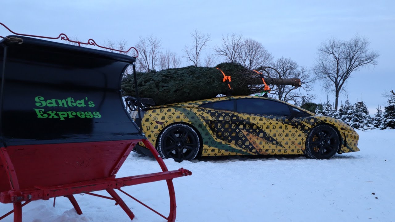 Christmas tree shopping... In a LAMBORGHINI! Lambo_Dadd - YouTube