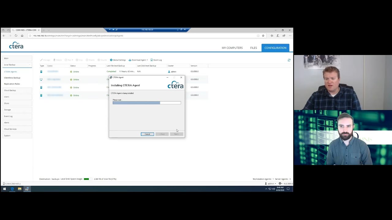 CTERA Agent: Installing Agent and Selecting Folders for Backup - YouTube