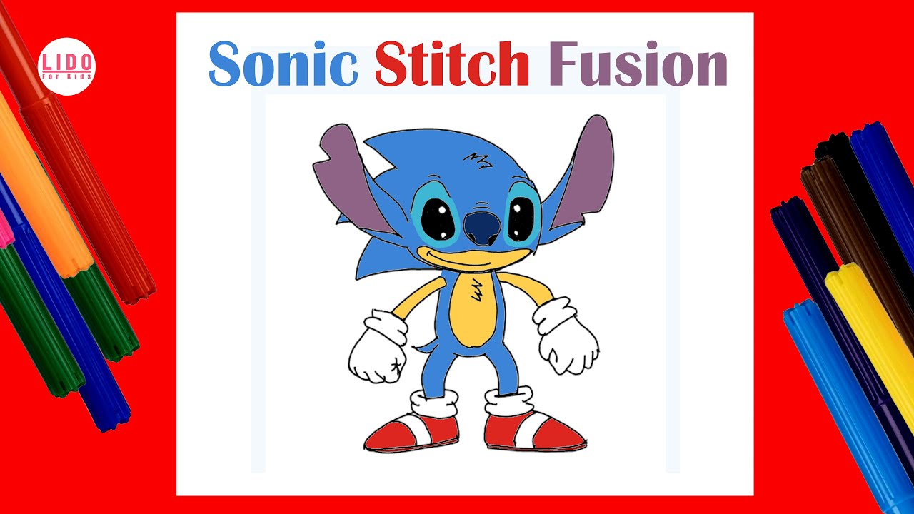 Sonic Stitch Fusion Drawing – Cute & Easy Art for Kids #lidoartworks ...