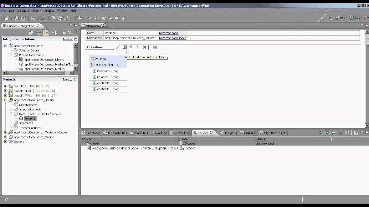 IBM WebSphere Integration Developer 01 bussinesObject - YouTube