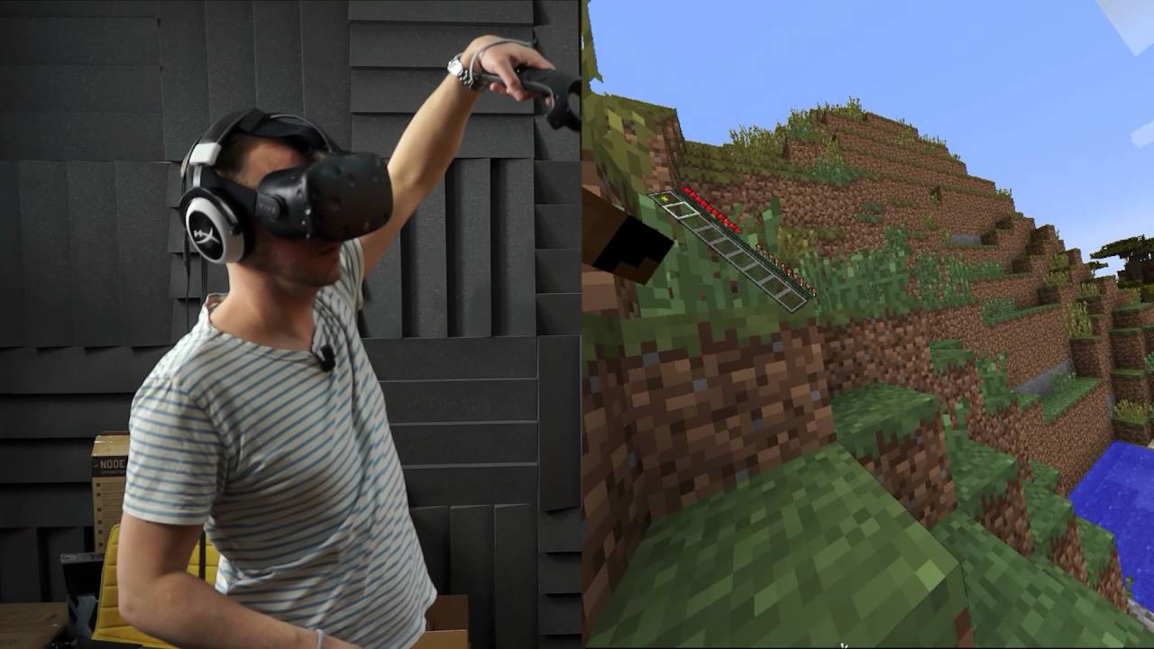 HTC Vive - Minecraft är fantastiskt i VR! - YouTube