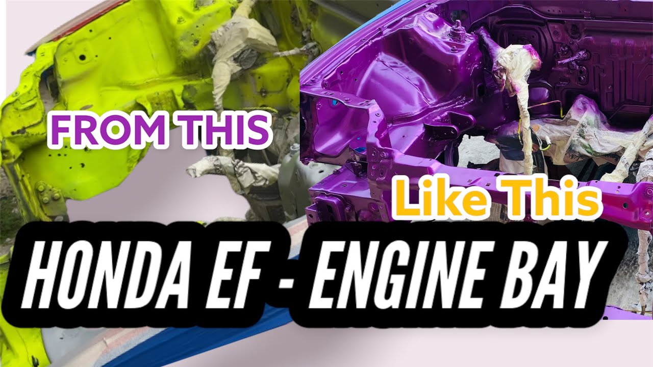 HONDA EF | ENGINE BAY PAINTING - YouTube