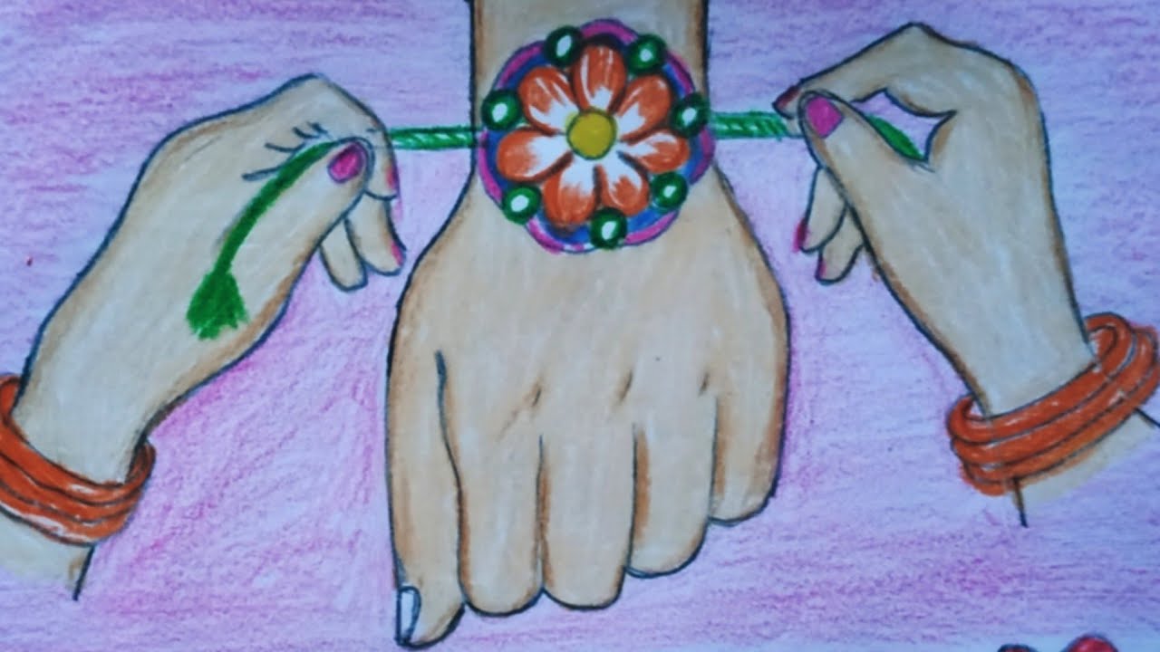 Rakhsha bandhan special drawing/rakhi drawing for kids/how to draw ...