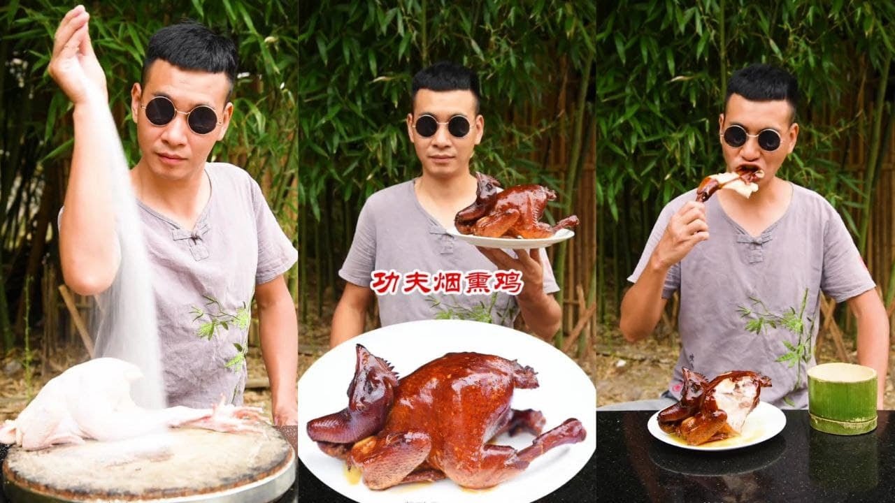 Asian Food Eating Steamed Chicken Tik Tok Chines - YouTube