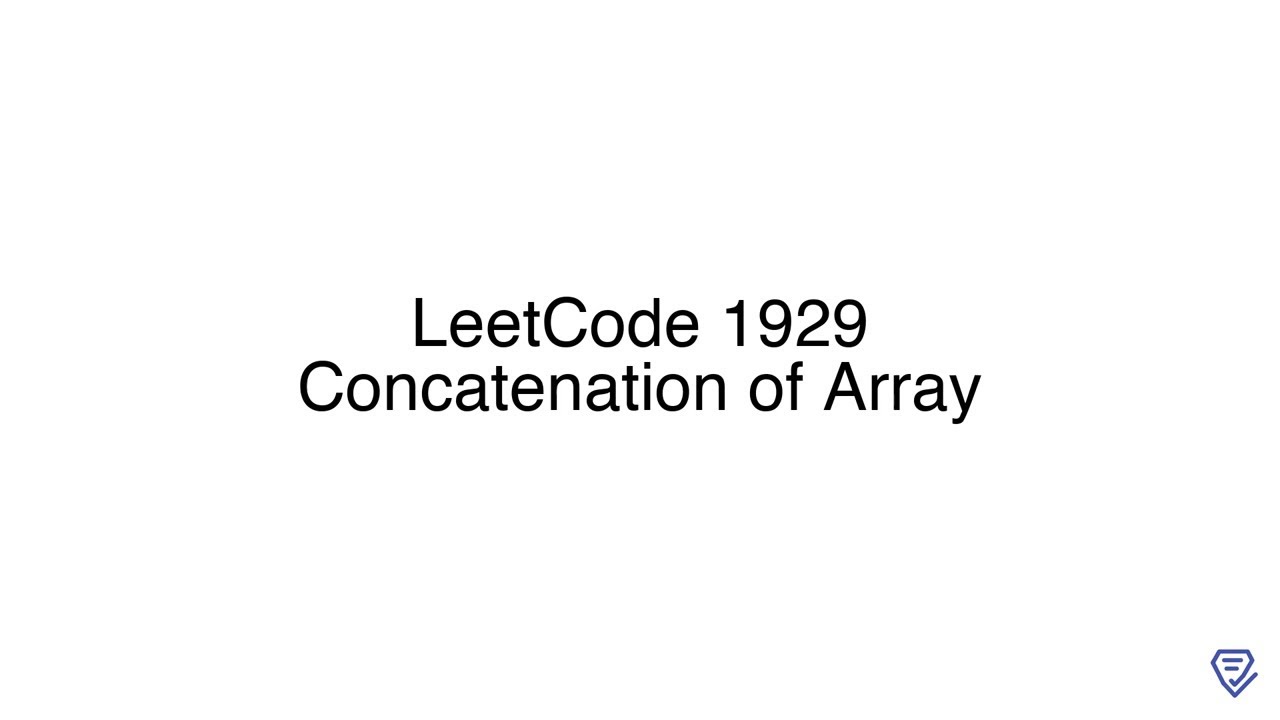 LeetCode 1929: Concatenation of Array - YouTube