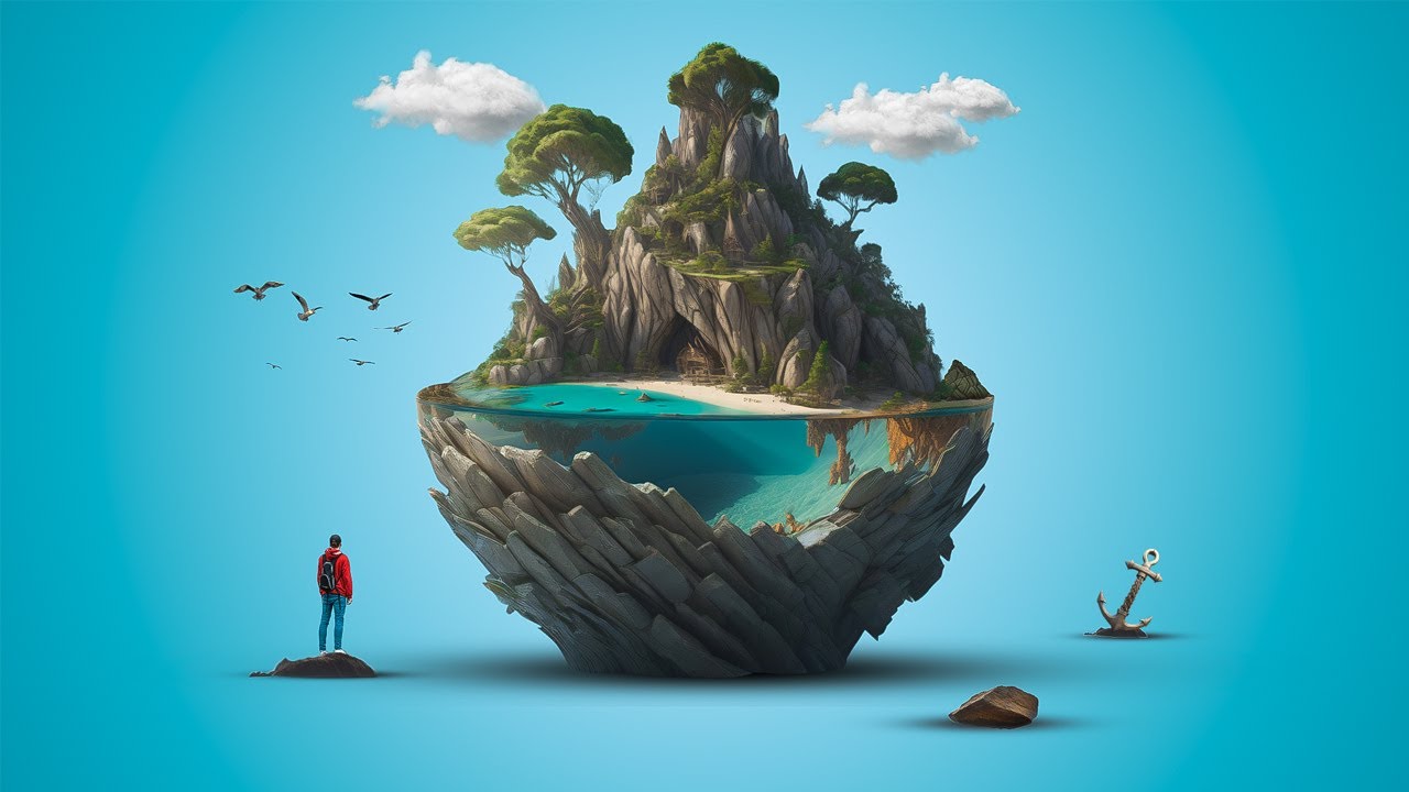 3D Ocean Concept Art Photoshop Tutorial Photoshop Manipulation Hindi ...