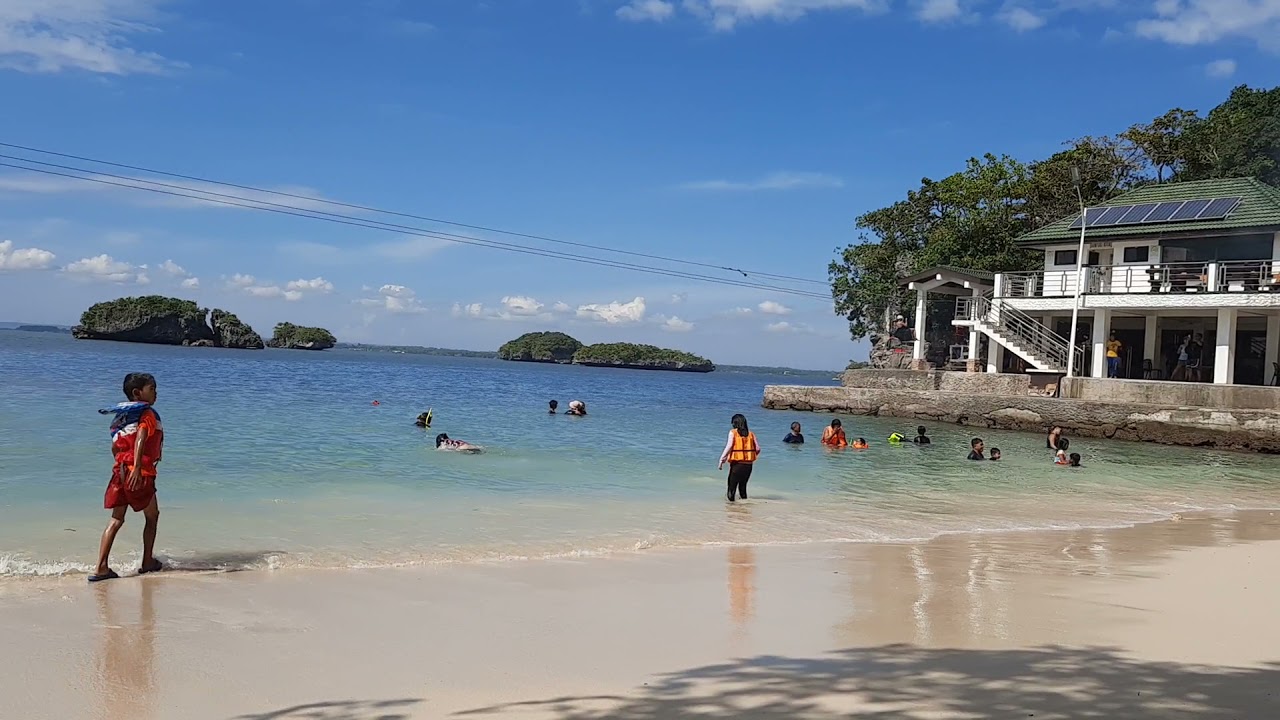 Quezon Island with white beach.Hundred Islands National Park Pangasinan ...