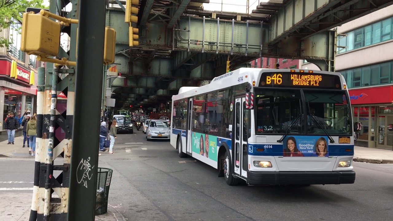 MTA NYC Bus 2009 Orion VII NG Hybrid #4614 B46 - YouTube