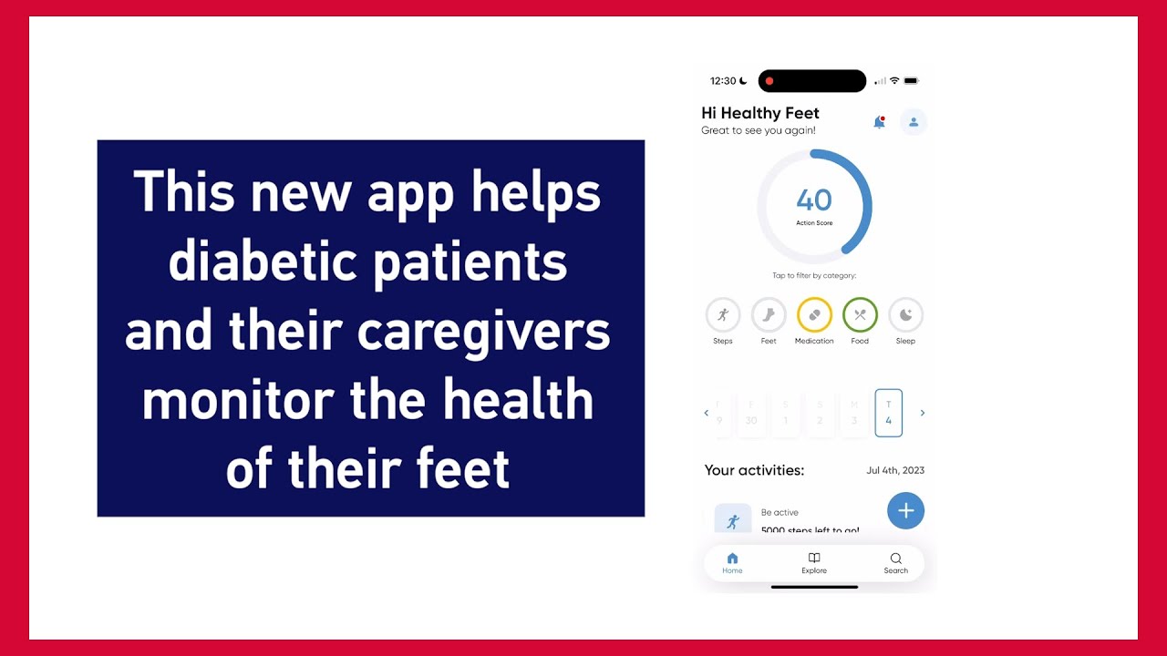 A new app helps diabetic patients manage their foot health - YouTube