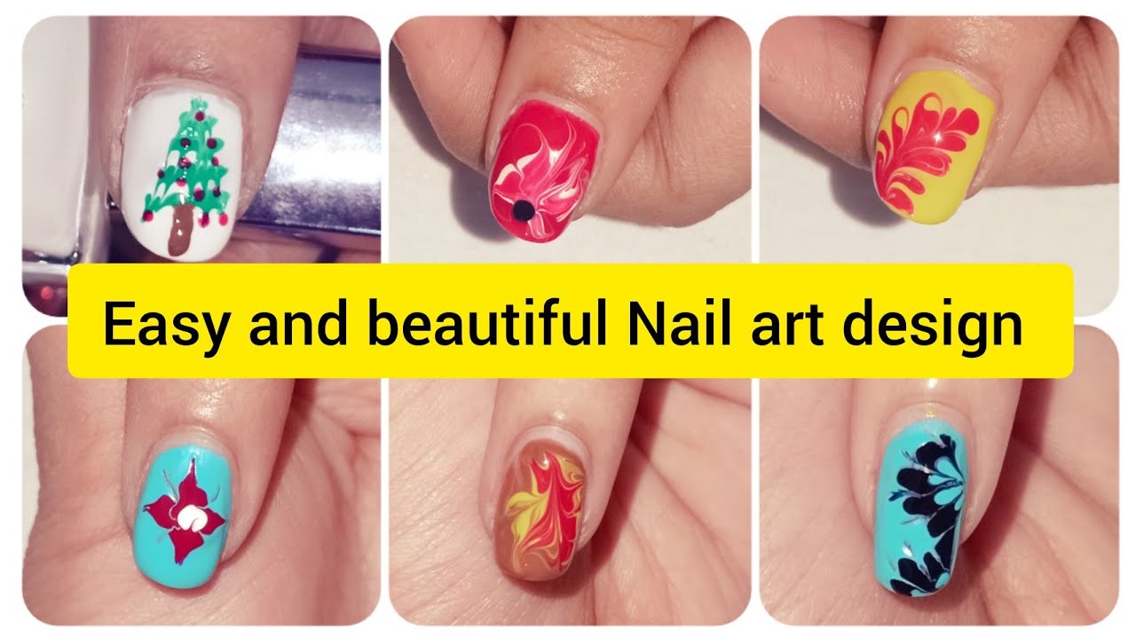 Easy And Beautiful Nail Art At Home Nail Art Designs Nail