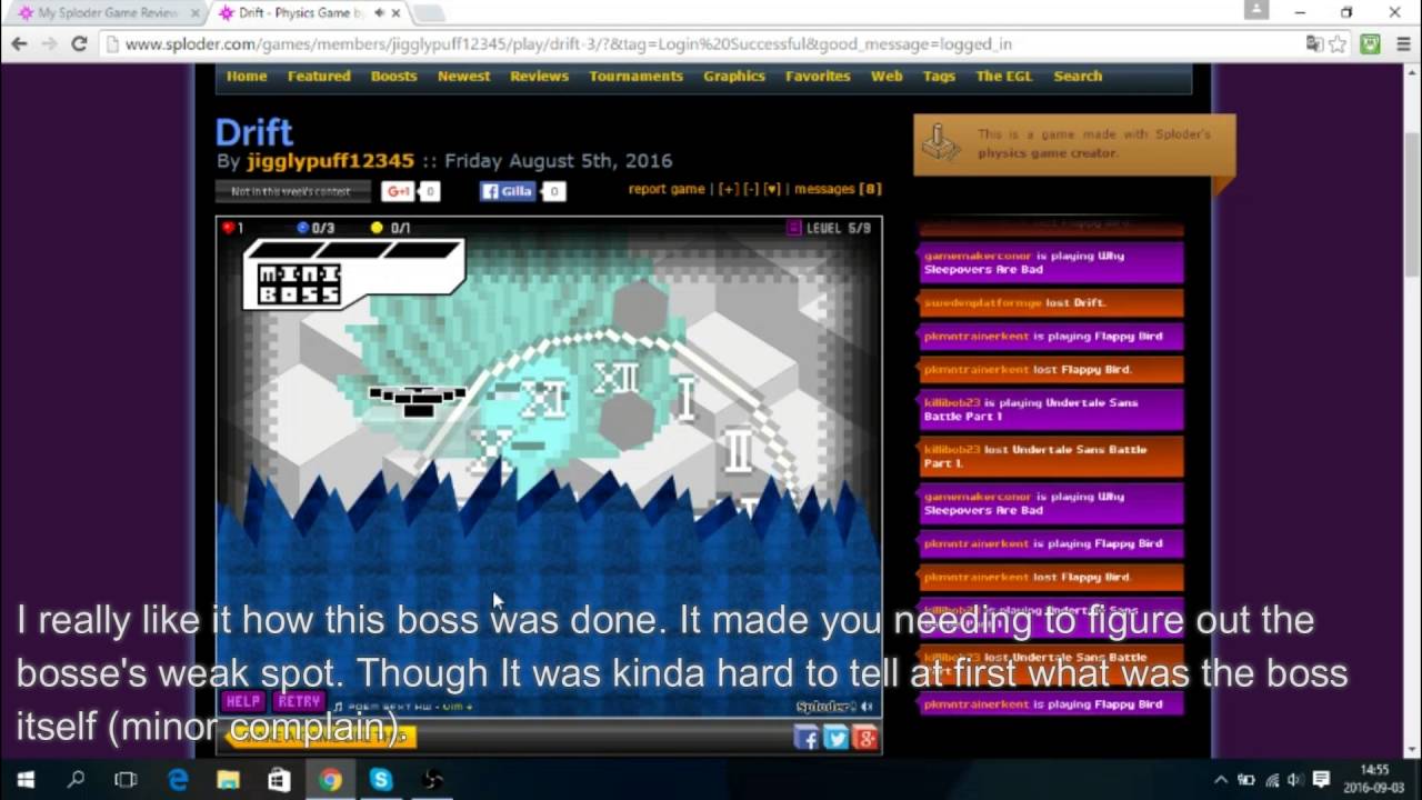 Sweden's - Sploder Game Review - Drift - YouTube