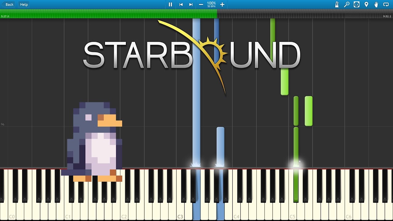 Starbound - Title Theme [Synthesia Piano Tutorial] - YouTube