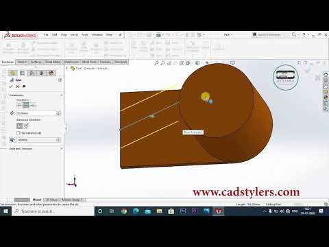 HOW TO DO RIB IN SOLIDWORKS II SOLIIDWORKS RIB ON CYLINDER I[CAD ...