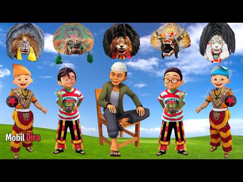 WOW..!! MEMASANGKAN KEPALA BARONGAN BLORA DAN BARONG DEVIL KE UPIN IPIN ESHAN FIZI DAN KAWAN-KAWAN