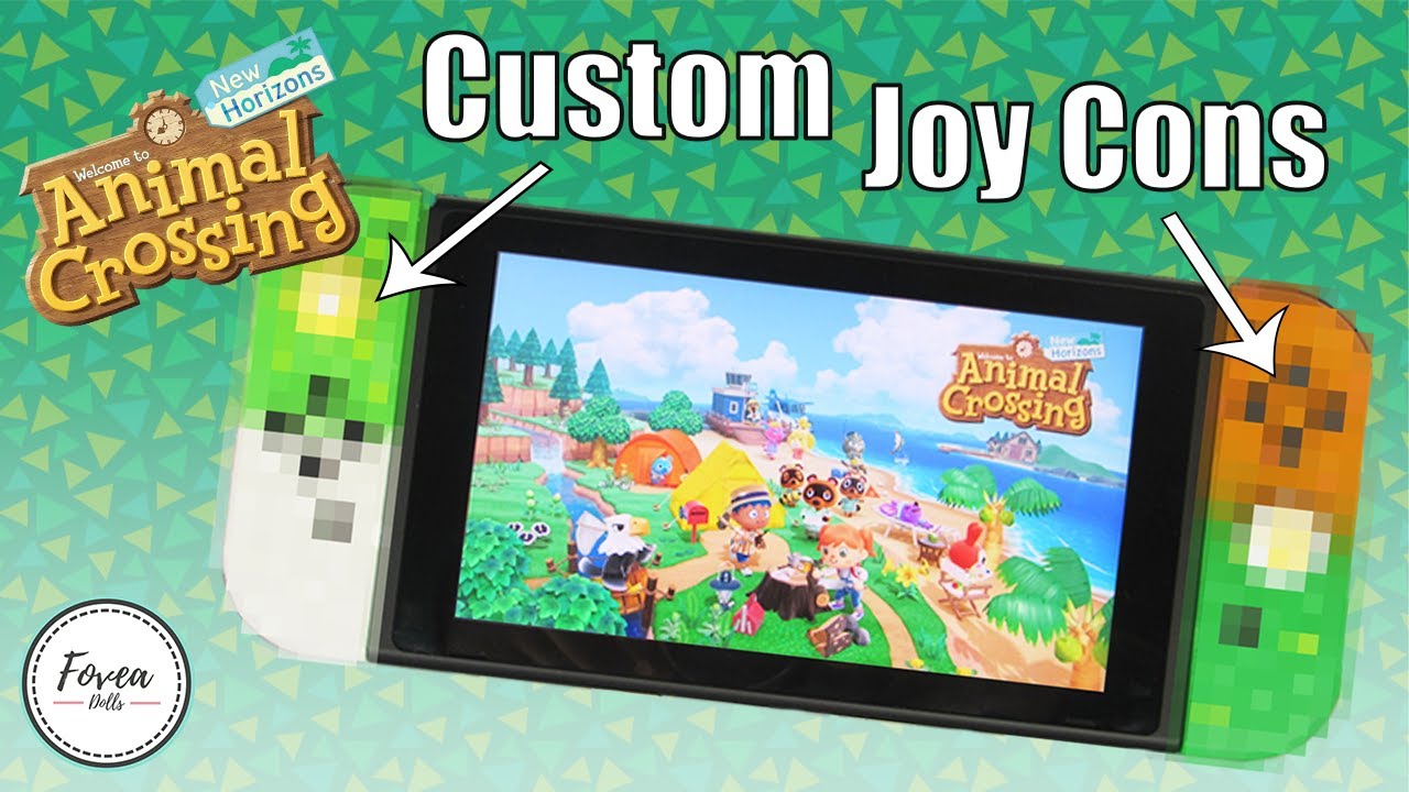 Custom Joy Cons! Animal Crossing New Horizons Theme Repaint - YouTube
