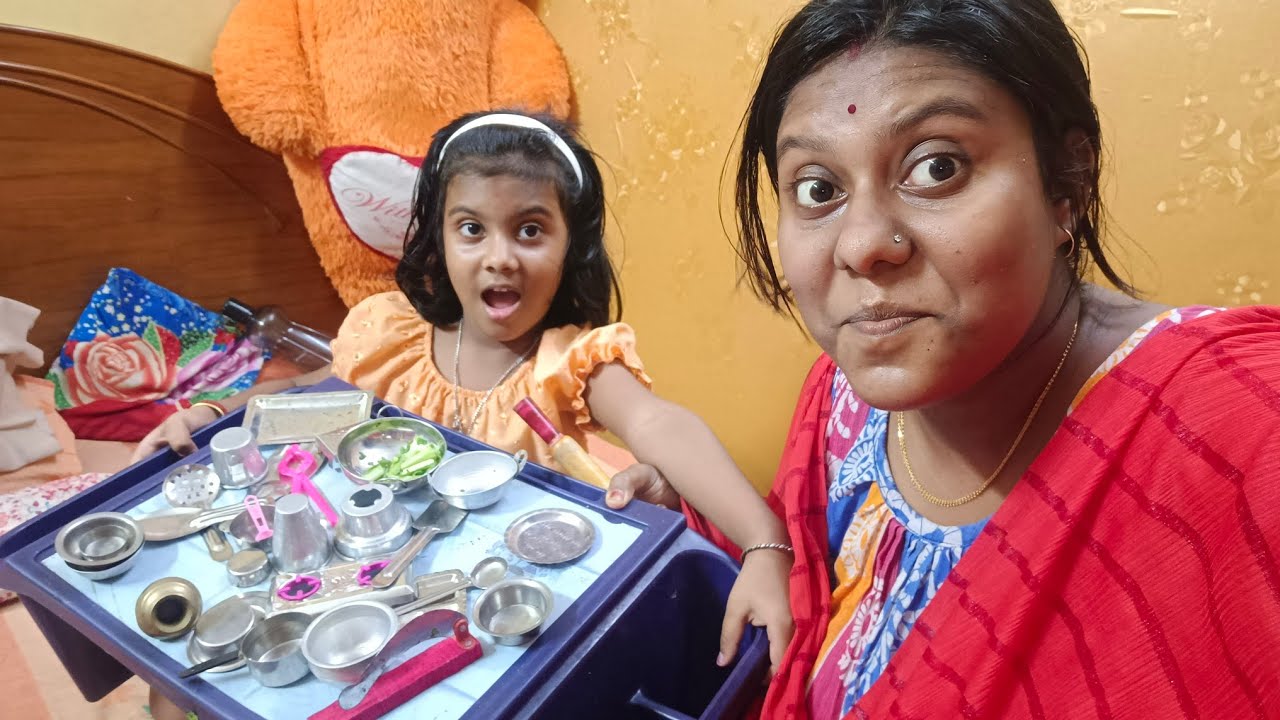 Dona r Kitchen Setup ডোনা র খেলার রান্না বাটি সাজানো - YouTube