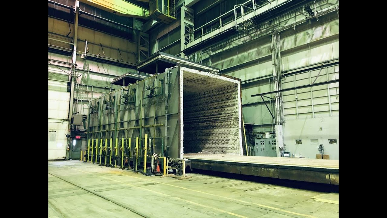 17' X 17' X 50' CAR BOTTOM FURNACE - HEAT TREATING FURNACE - STRESS ...