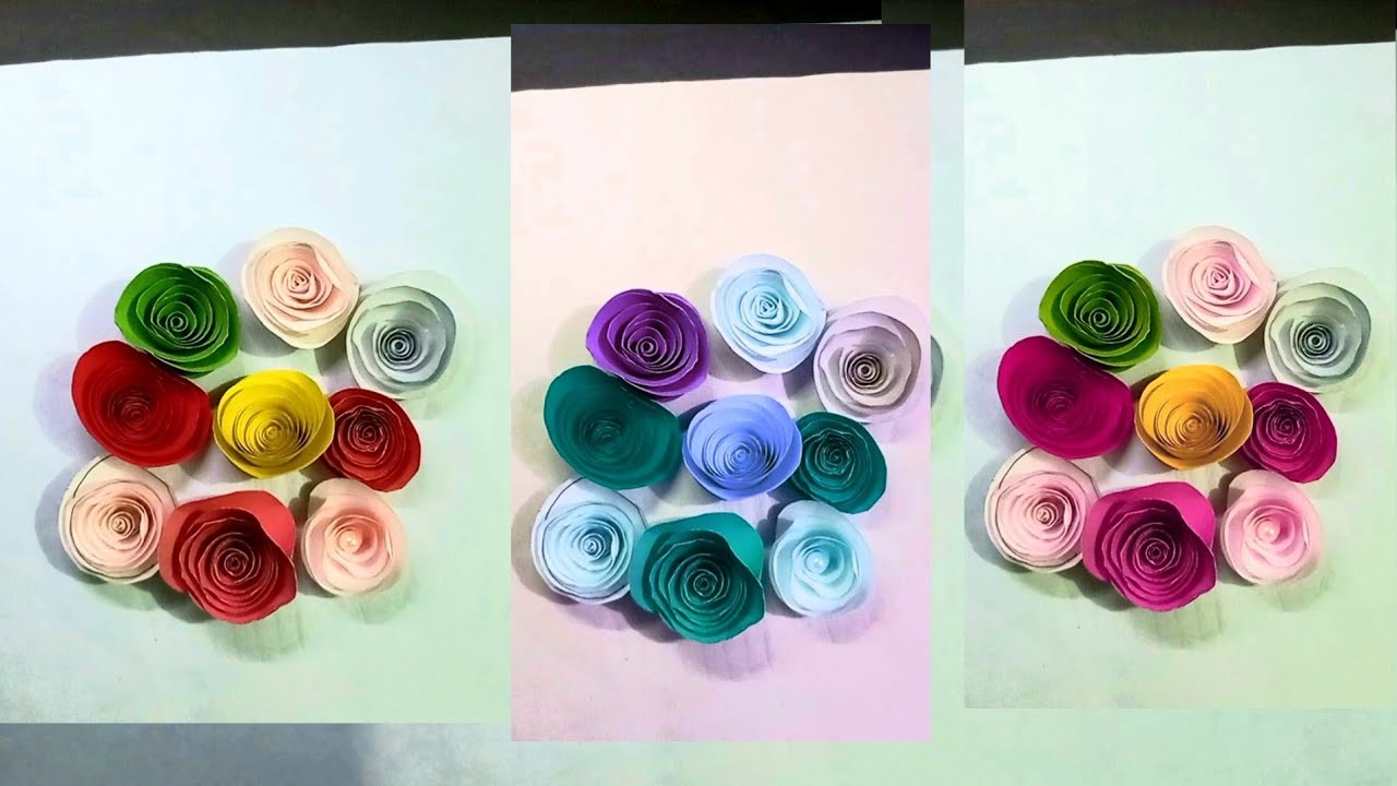 Paper Flower making at home / kagojer ful / ful banano/ ful making ...
