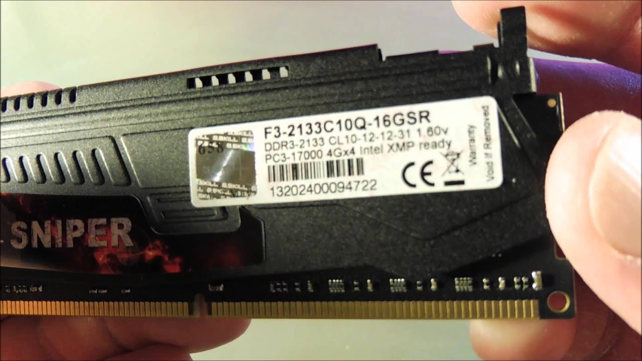 G SKILL Sniper Series 16GB 4 x 4GB DDR3 2133 PC3 17000 Quad Channel Kit ...