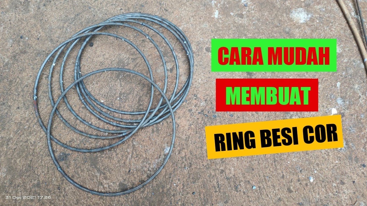 CARA MEMBUAT RING LINGKARAN BESI BETON / COR DENGAN MUDAH - YouTube
