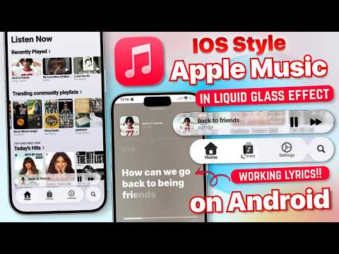 iOS 27 Apple Music in Liquid Glass Effect for Android