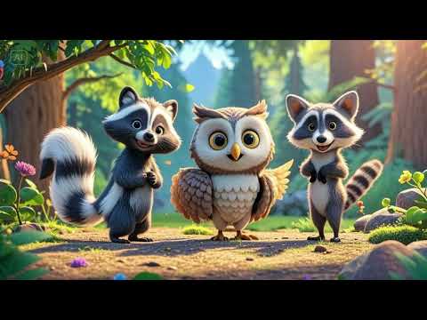 🦝🦉🌿 The Skunk, the Owl & the Raccoon! | Nursery Rhymes & Kids Songs 🎶 ...
