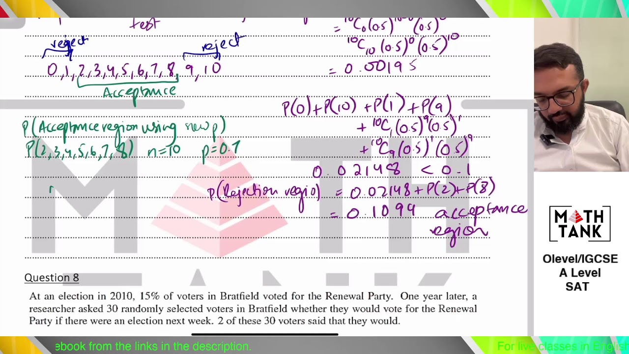 S2: Hypothesis Testing Using Binomial Distribution Marathon ...
