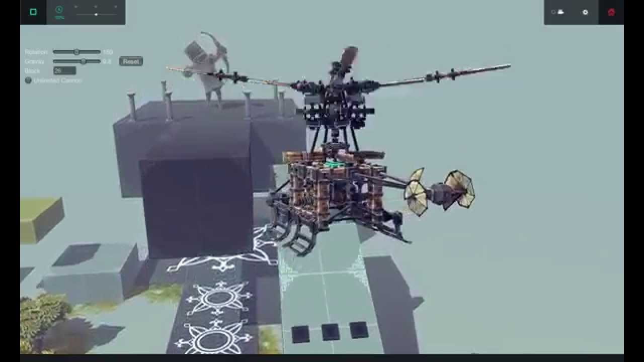 Besiege: Ball Joint Swashplate Helicopter - YouTube