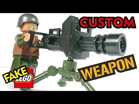 Fake Lego Gatling Gun - Machine Gun Custom Weapon For Minifigure Toys ...